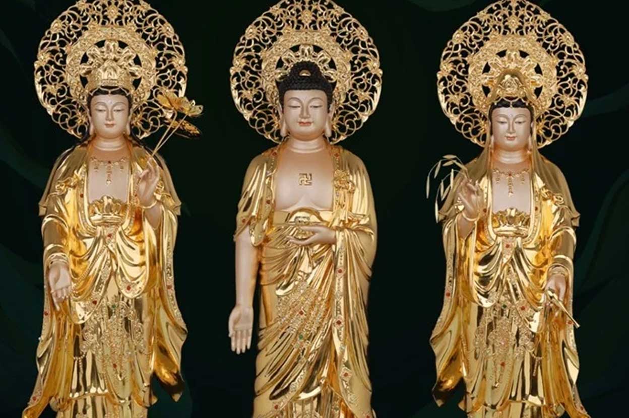 The Three Western Saints Buddha Statue: Embracing the Divine Trinity ...
